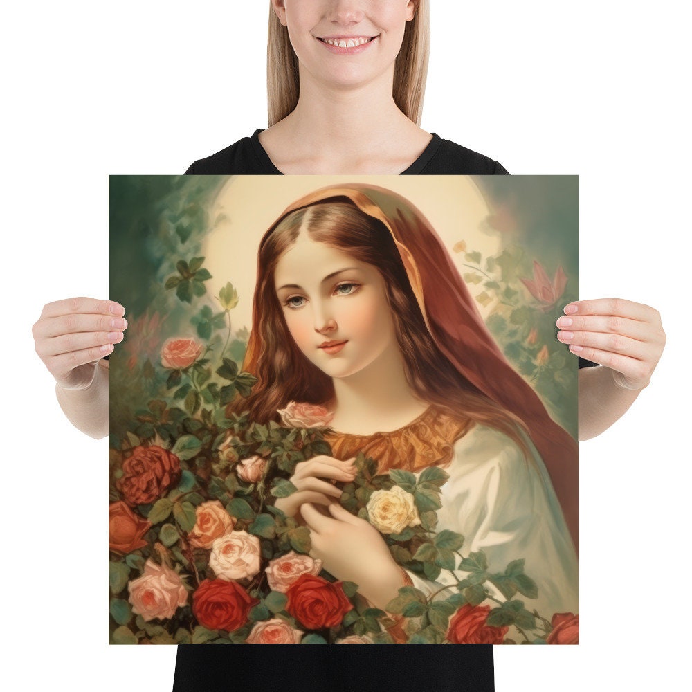 Our Lady of Fatima Portrait Religious Wall Art Catholic Decor Virgin ...