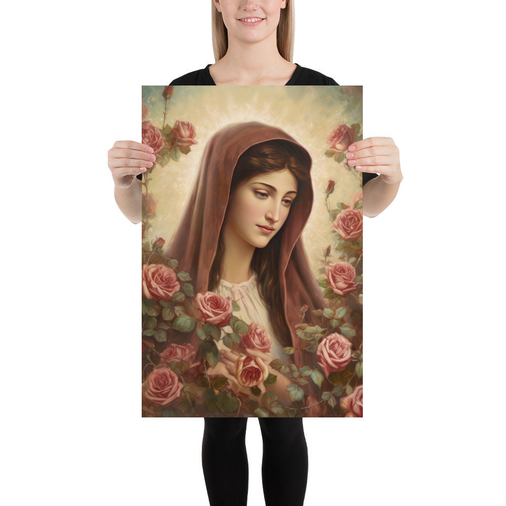 Our Lady of Fatima Portrait Religious Wall Art Catholic Decor Virgin ...