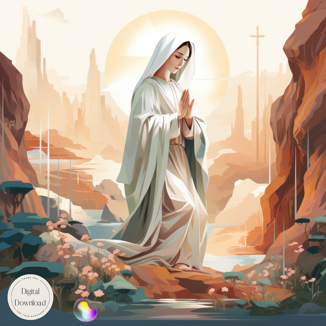 Mother Mary Religious Printable Art 459 Instant Download - Etsy