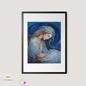 Mother Mary Religious Printable Art 323 | Instant Download | Virgin ...