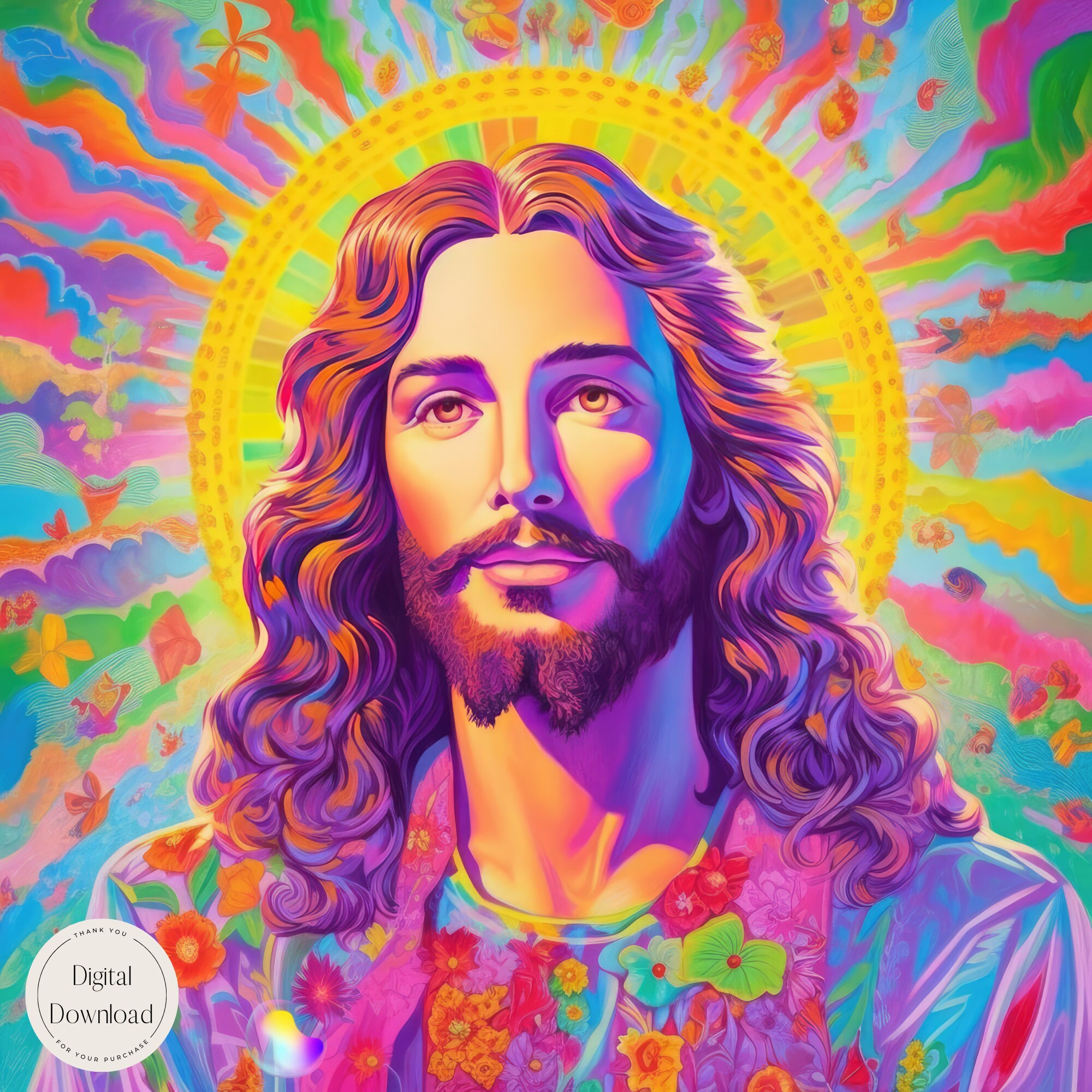 Jesus Christ Religious Printable Art 164 Instant Download Heavenly ...