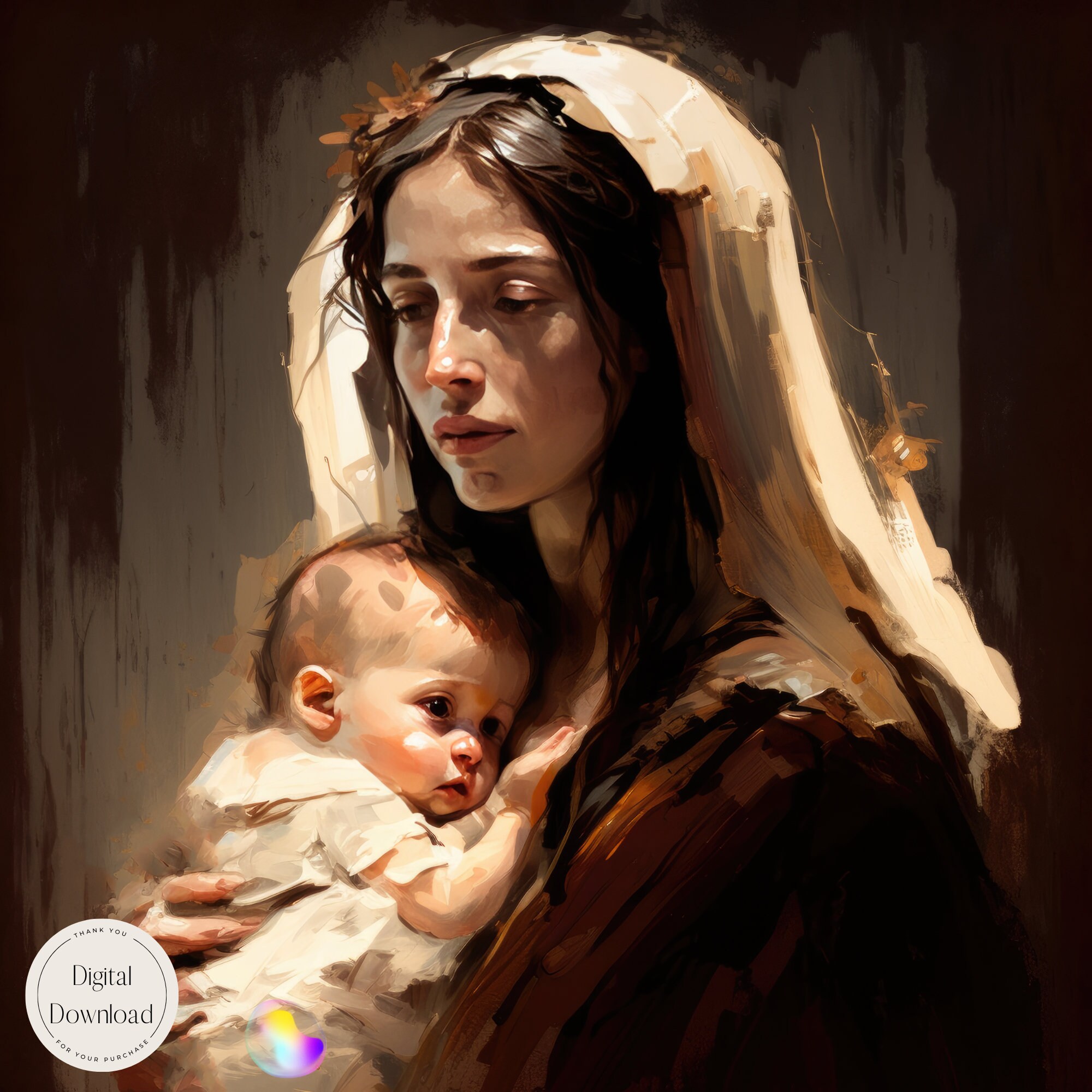 Blessed Mother Mary Poster Designs | Mother Mary Religious Printable ...