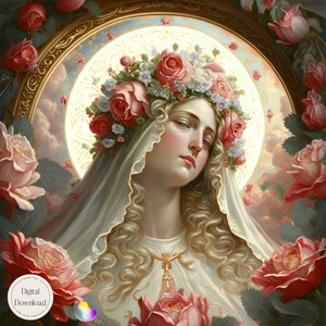 Holy Mary Devotion Scene Prints Mother Mary Religious Printable Art 31 ...