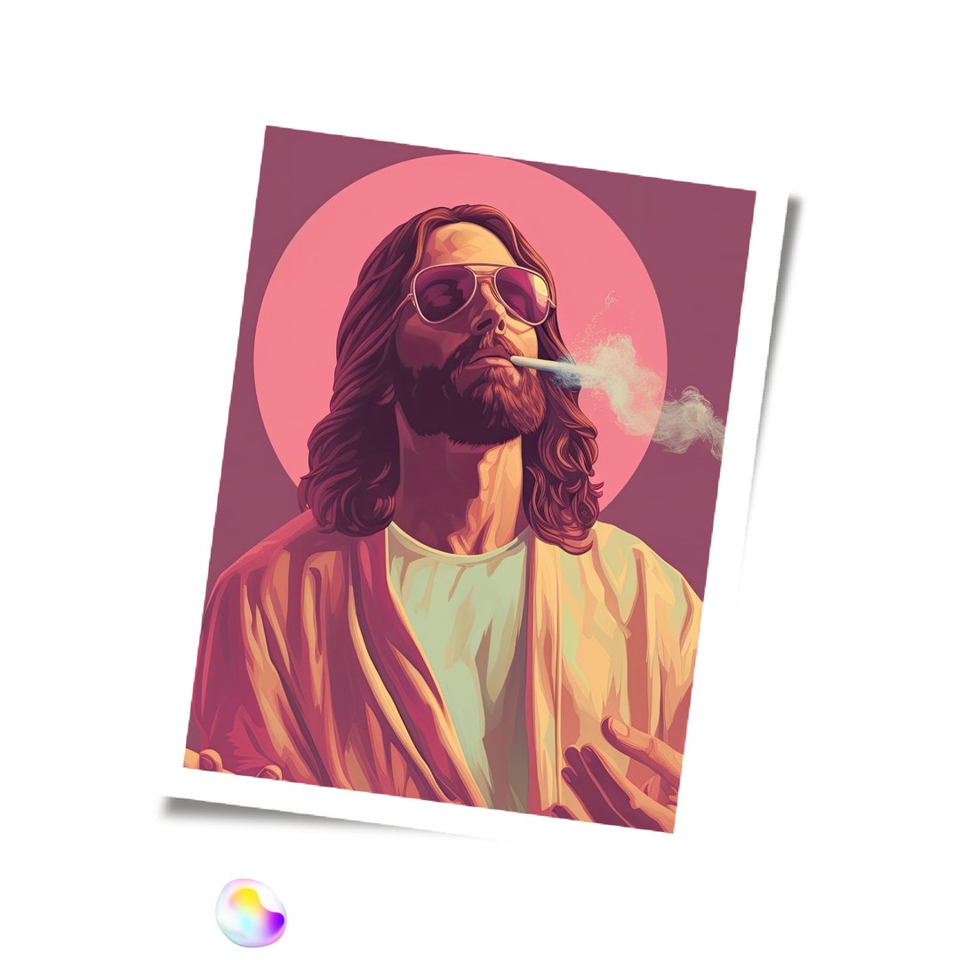 Smoking Jesus Jesus Christ 4x6 Standard Postcard - Etsy