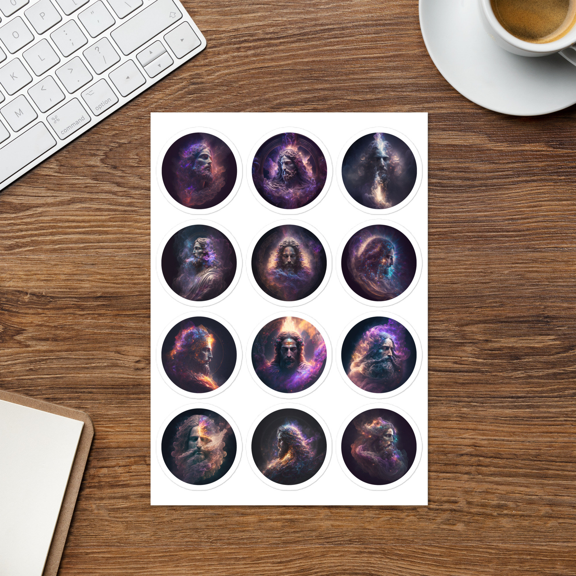 Jesus Christ Sticker Sheet Circle Stickers 3 Jesus Decals - Etsy