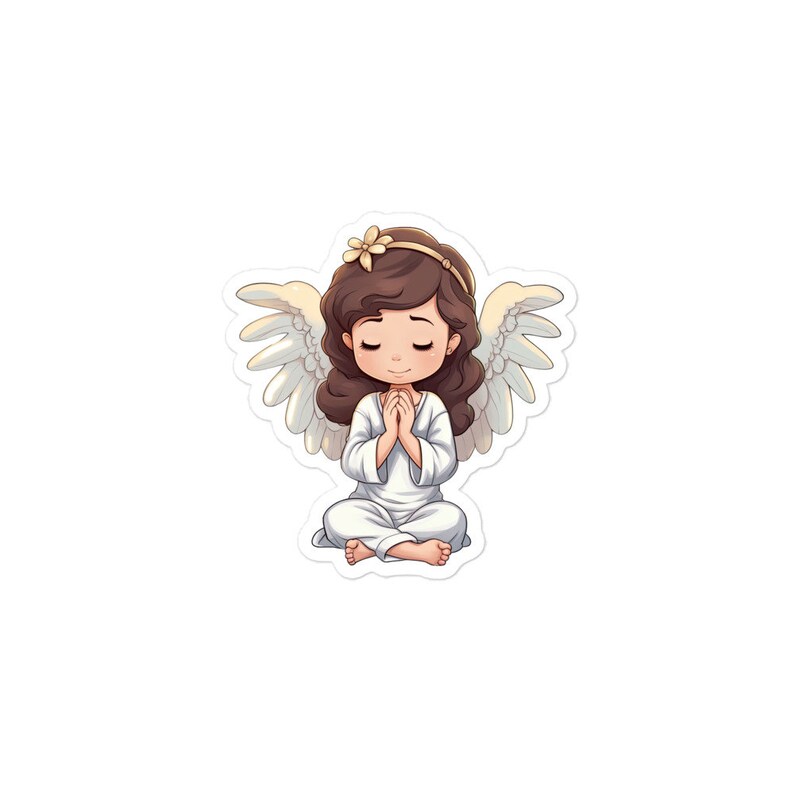 Graceful Angel Sticker - Peaceful Design for Nursery and Home Deco ...