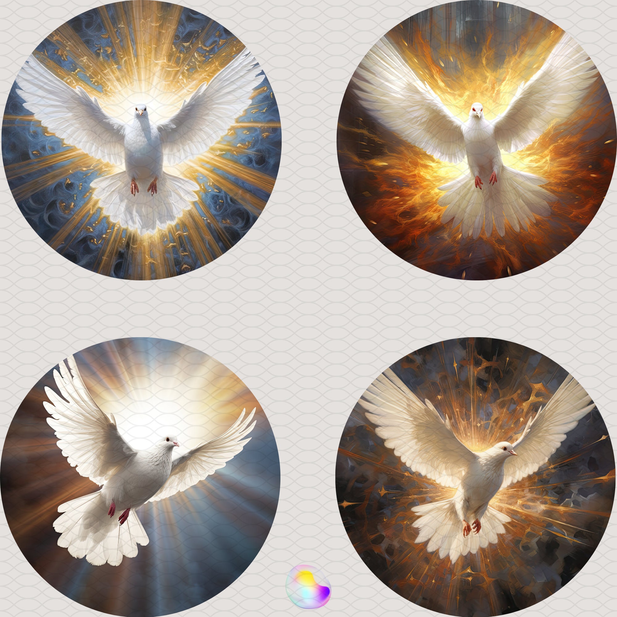 12x Graceful Comforter Decal Holy Spirit Sticker for Prayer Meetings ...