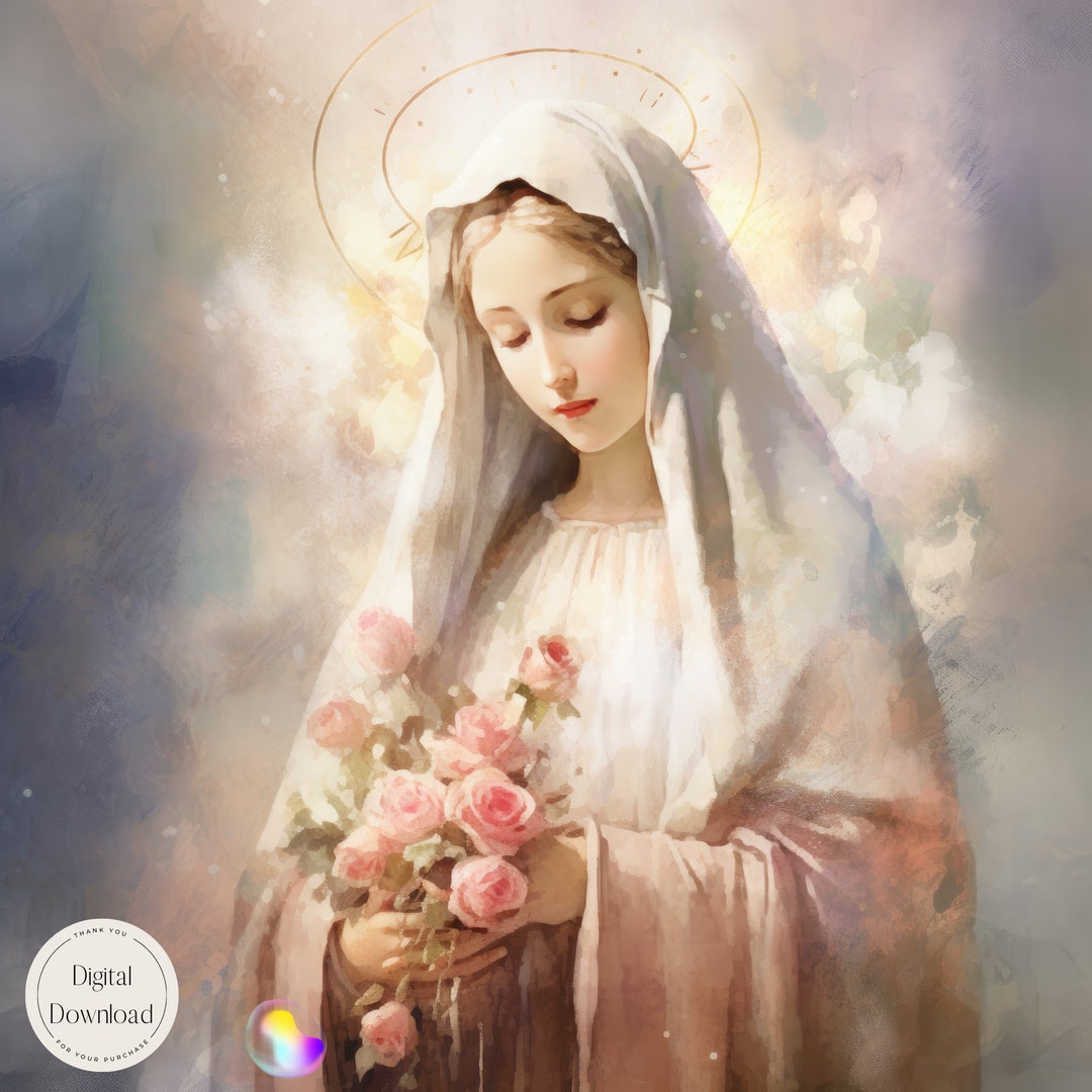 Mother Mary Religious Printable Art 527 Instant Download - Etsy