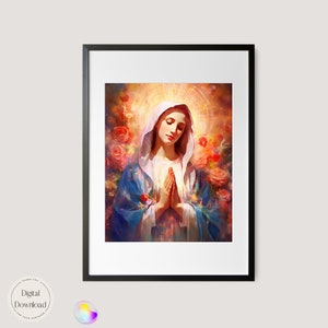 Mother Mary Religious Printable Art 557 | Instant Download | Our Lady ...