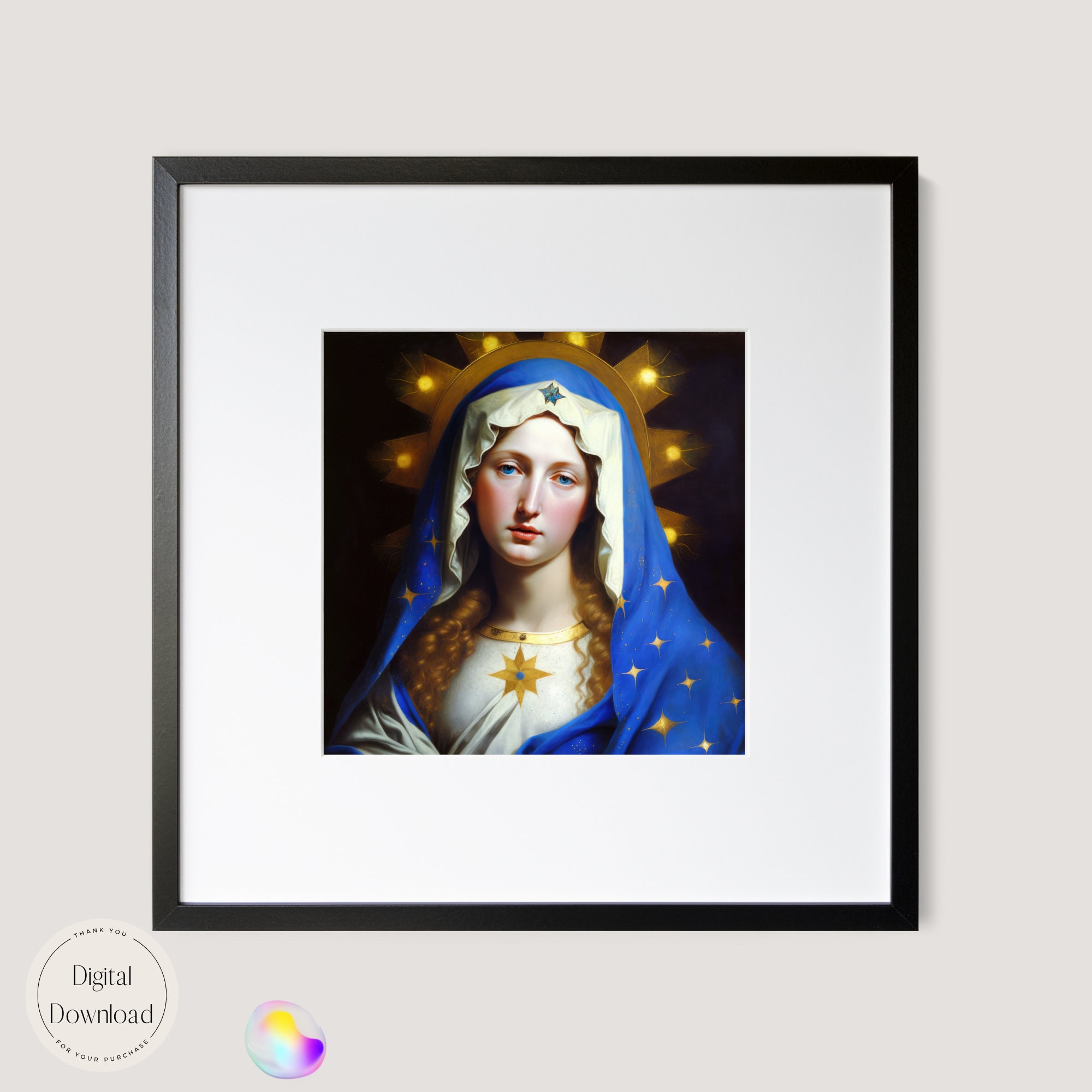 Miraculous Medal Mary Wall Art Mother Mary Religious Printable Art 267 ...