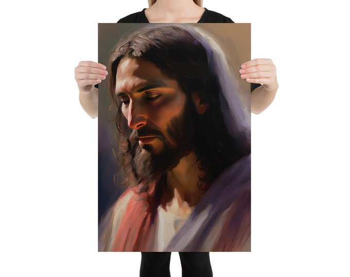 Jesus Christ Portrait - Religious Wall Art - Christian Decor - Catholic ...