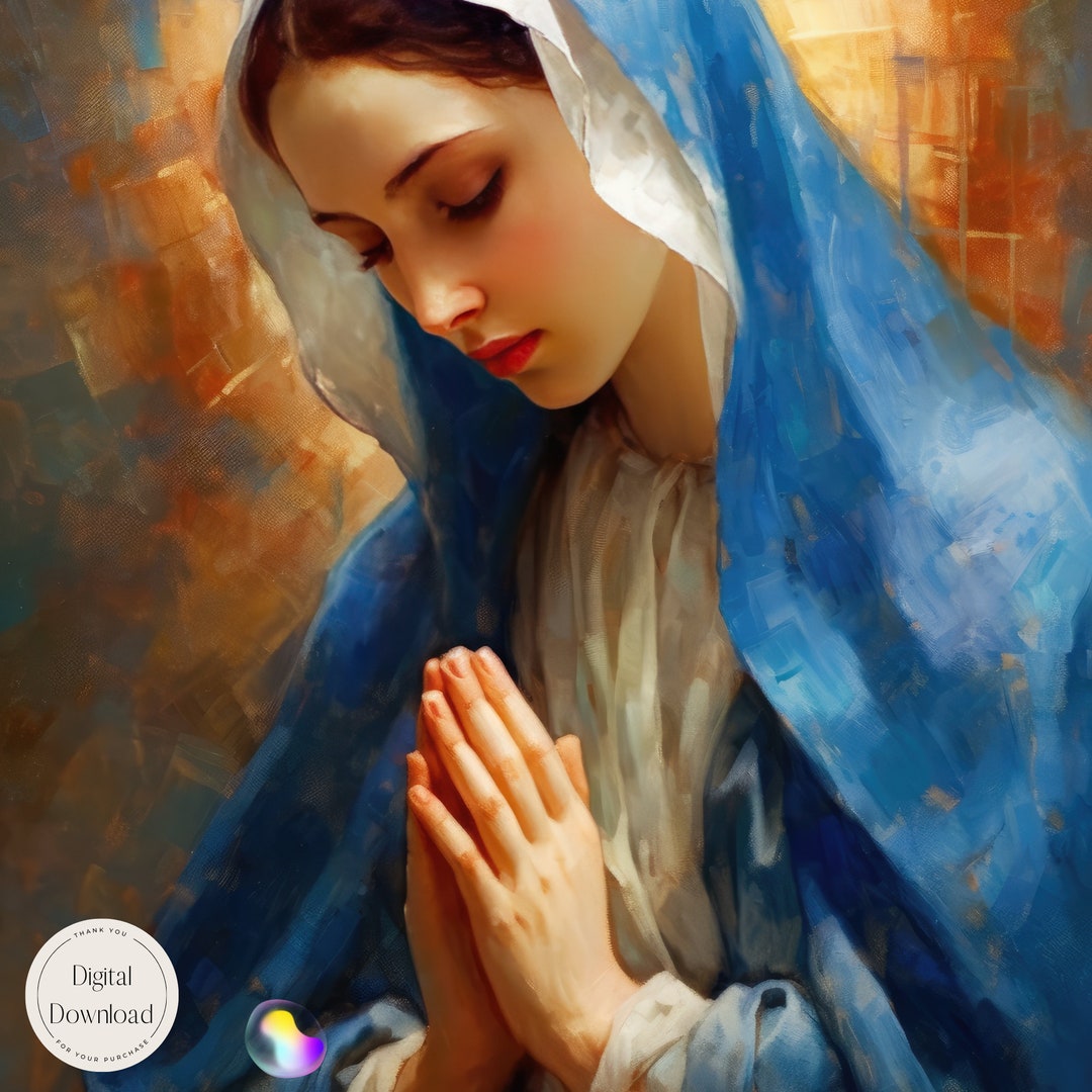 Mother Mary Religious Printable Art 595 | Instant Download | Immaculate ...