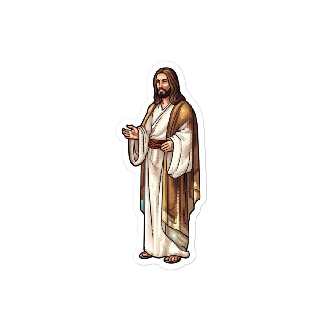 Miraculous Jesus Christ Sticker for Inspirational Reminders Cute Jesus ...