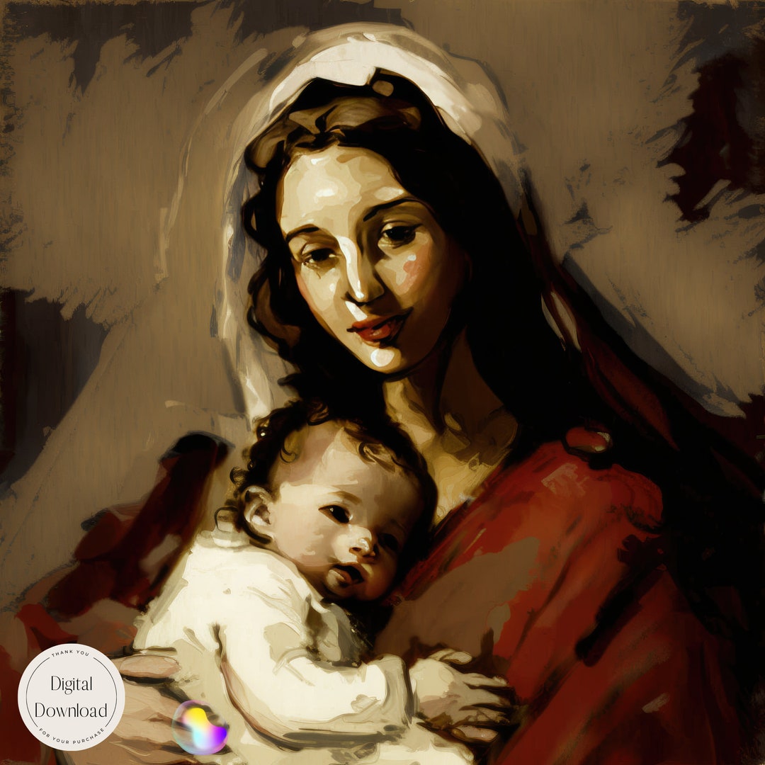 Blessed Mother Mary Poster Designs | Mother Mary Religious Printable ...