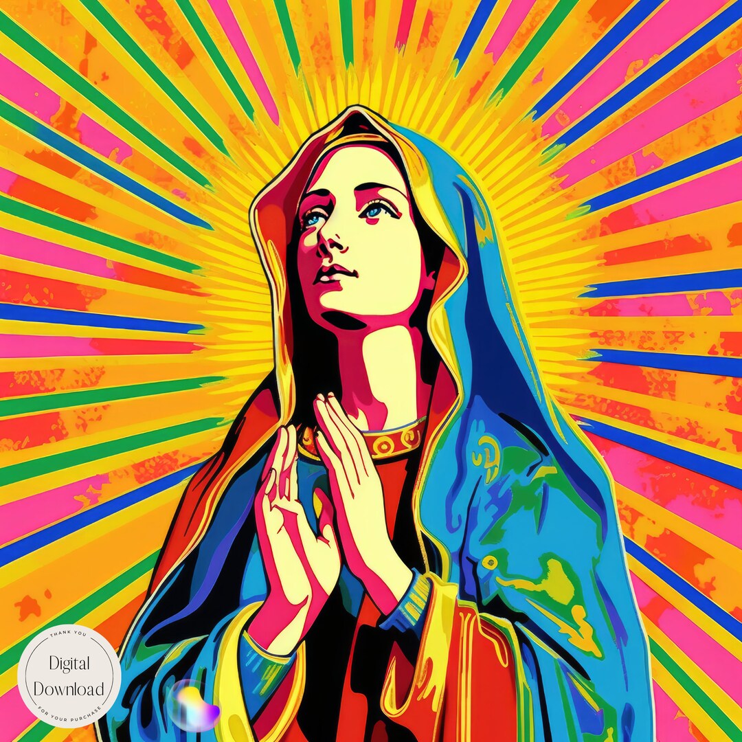 Mother Mary Religious Printable Art 313 | Instant Download | Mystical ...