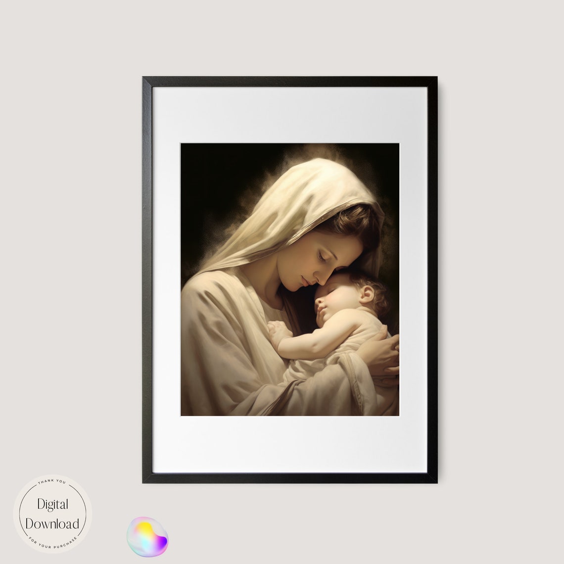 Mother Mary and Baby Jesus Printable Art 81 Instant Download ...