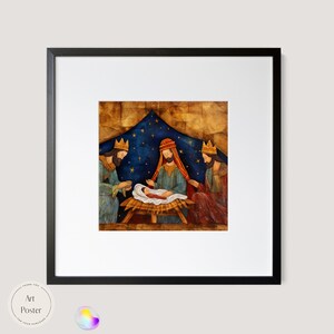 Nativity Scene Art Poster Evoke the Spirit of Christmas With This ...