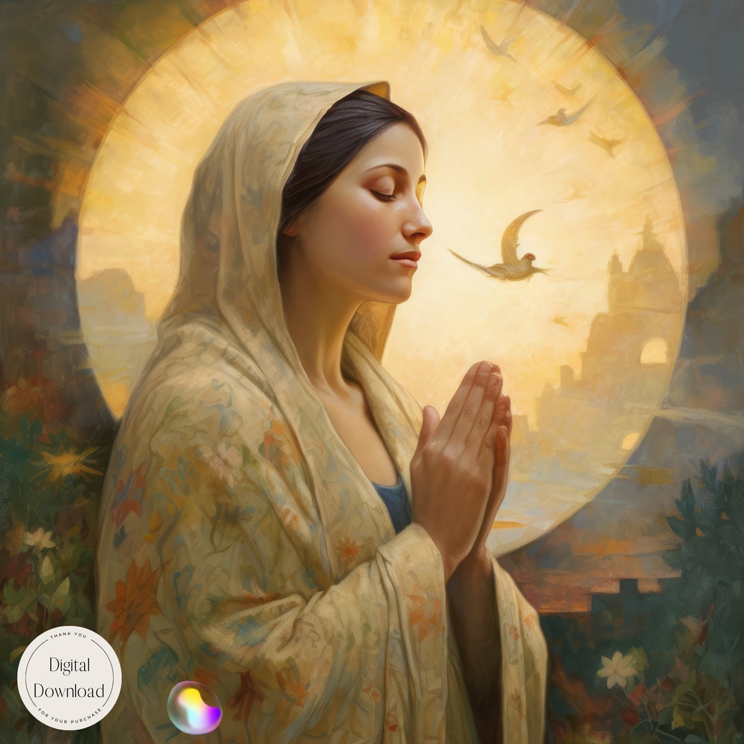 Mother Mary Religious Printable Art 467 | Instant Download | Queen of ...