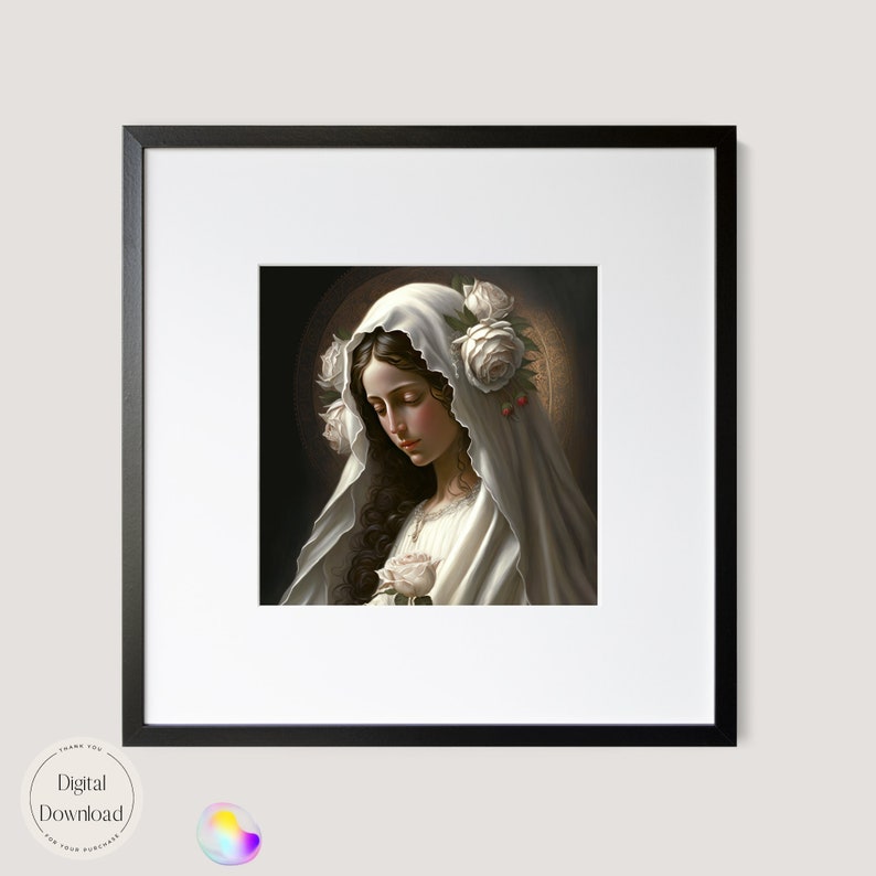 Marian Apparition Art Printables | Mother Mary Religious Printable Art ...