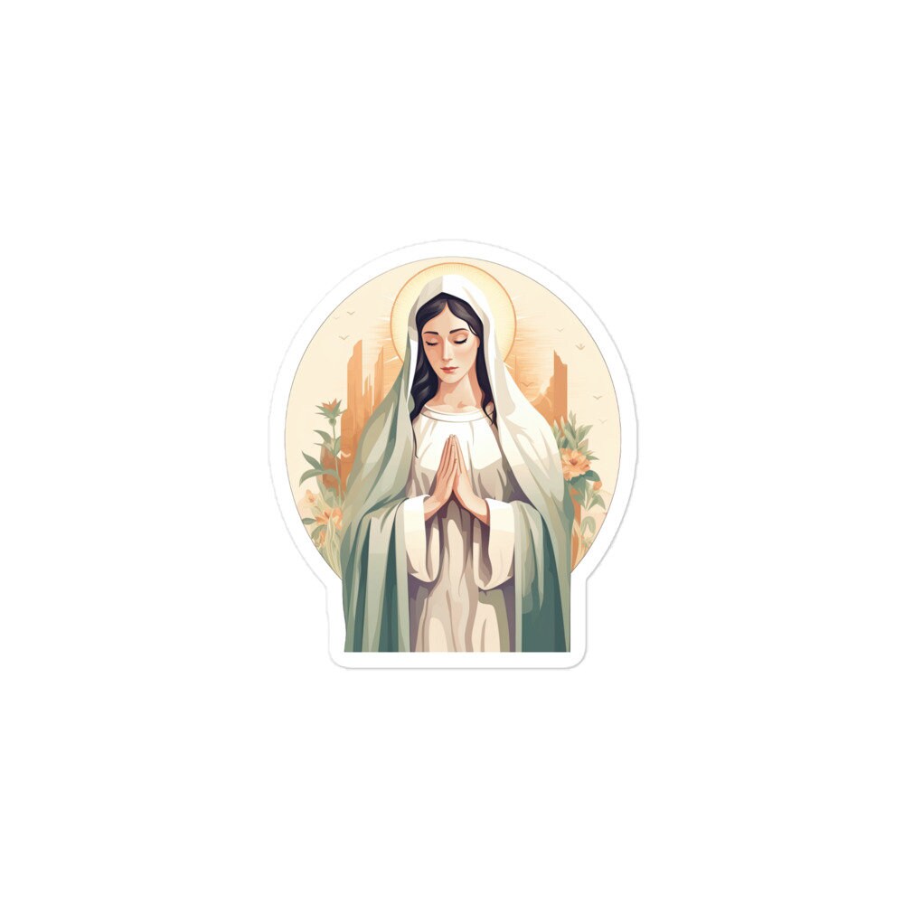 Blessed Mother Mary Decal Kiss-cut & Bubble-free Stickers - Etsy
