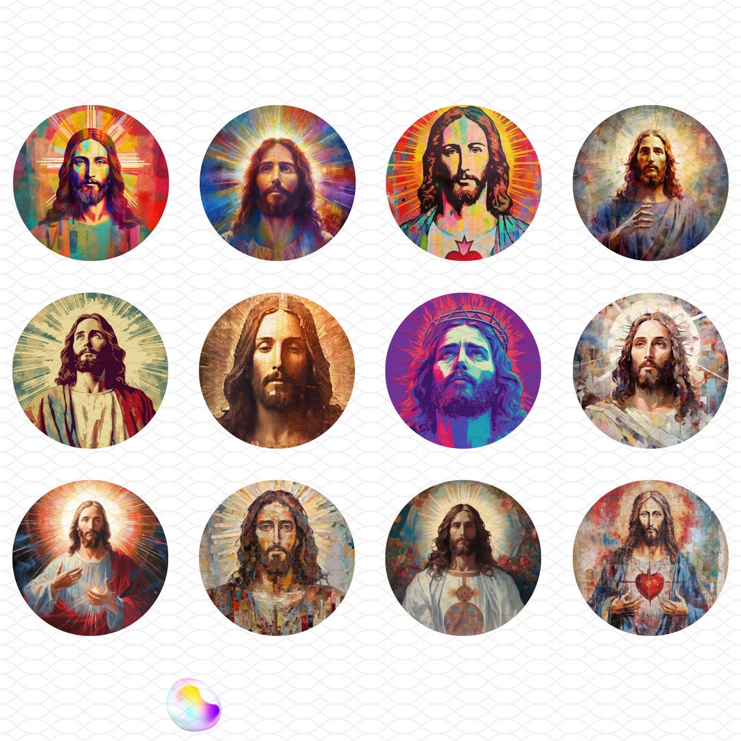 12x Jesus Christ Sticker Sheet of 12 (64) | Create a Sacred Ambiance ...