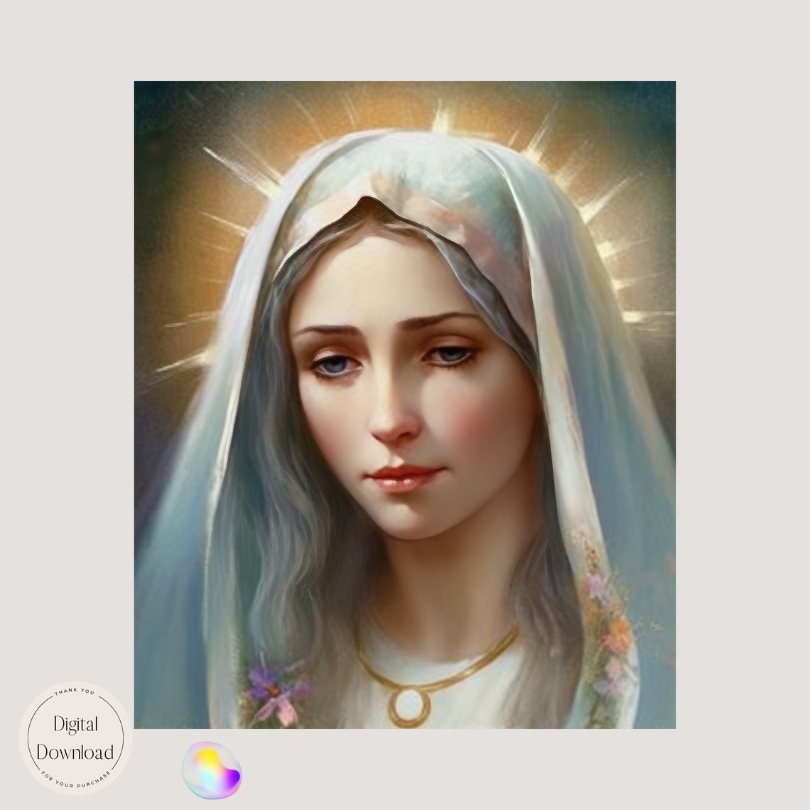 Catholic Marian Icon Printables Mother Mary Religious - Etsy