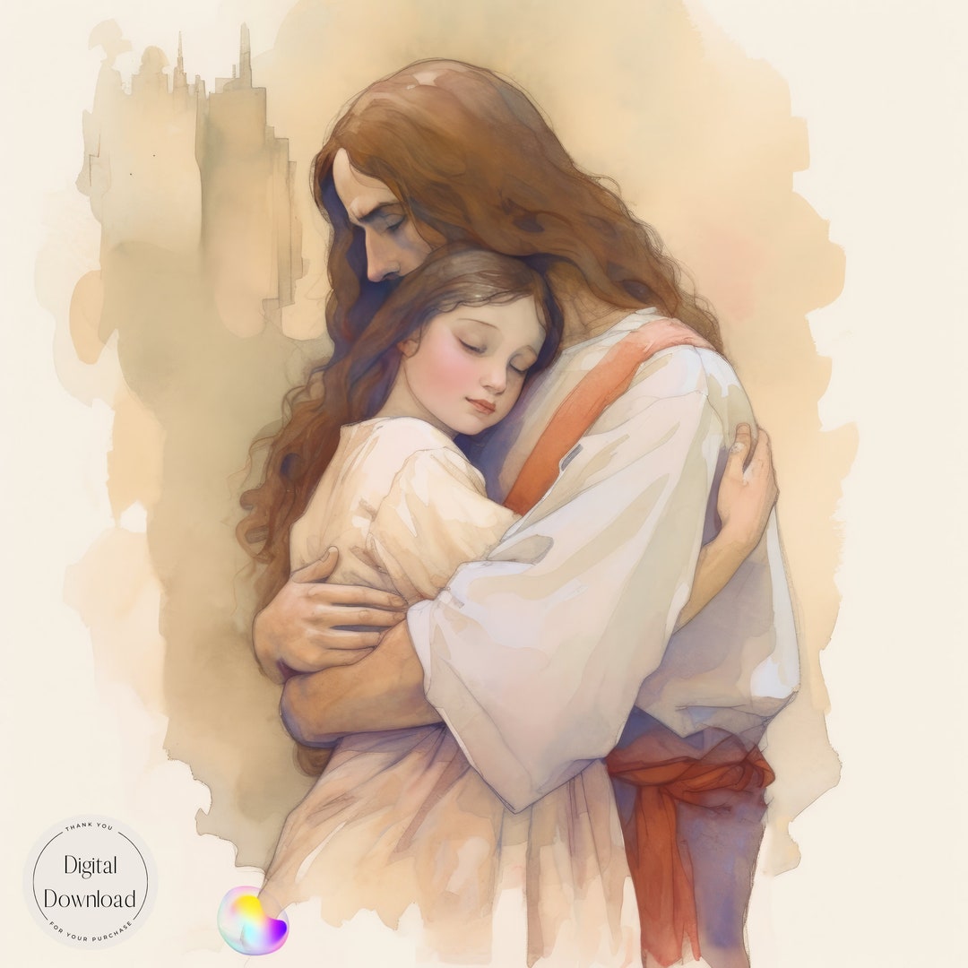 Jesus Christ and Children Religious Printable Art 314 | Instant ...