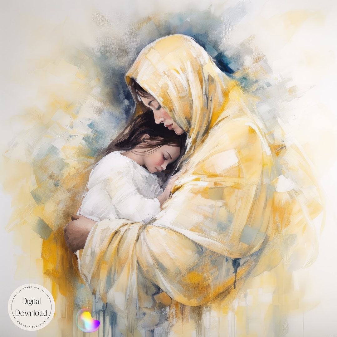 Mother Mary Religious Printable Art 296 Instant Download Divine ...