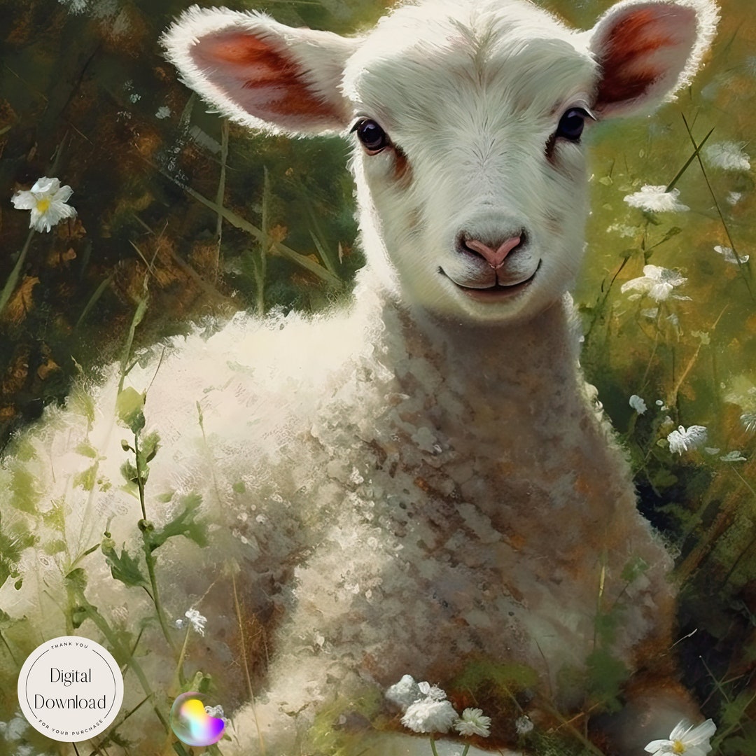 Sacrificial Lamb Biblical Wall Art - Religious Gift for Believers | the ...