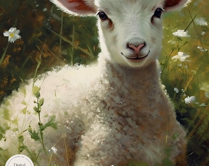 Sacrificial Lamb Biblical Wall Art - Religious Gift for Believers | the ...