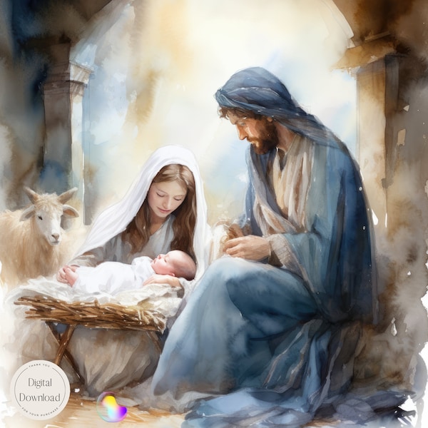 Nativity Scene Printable - Etsy