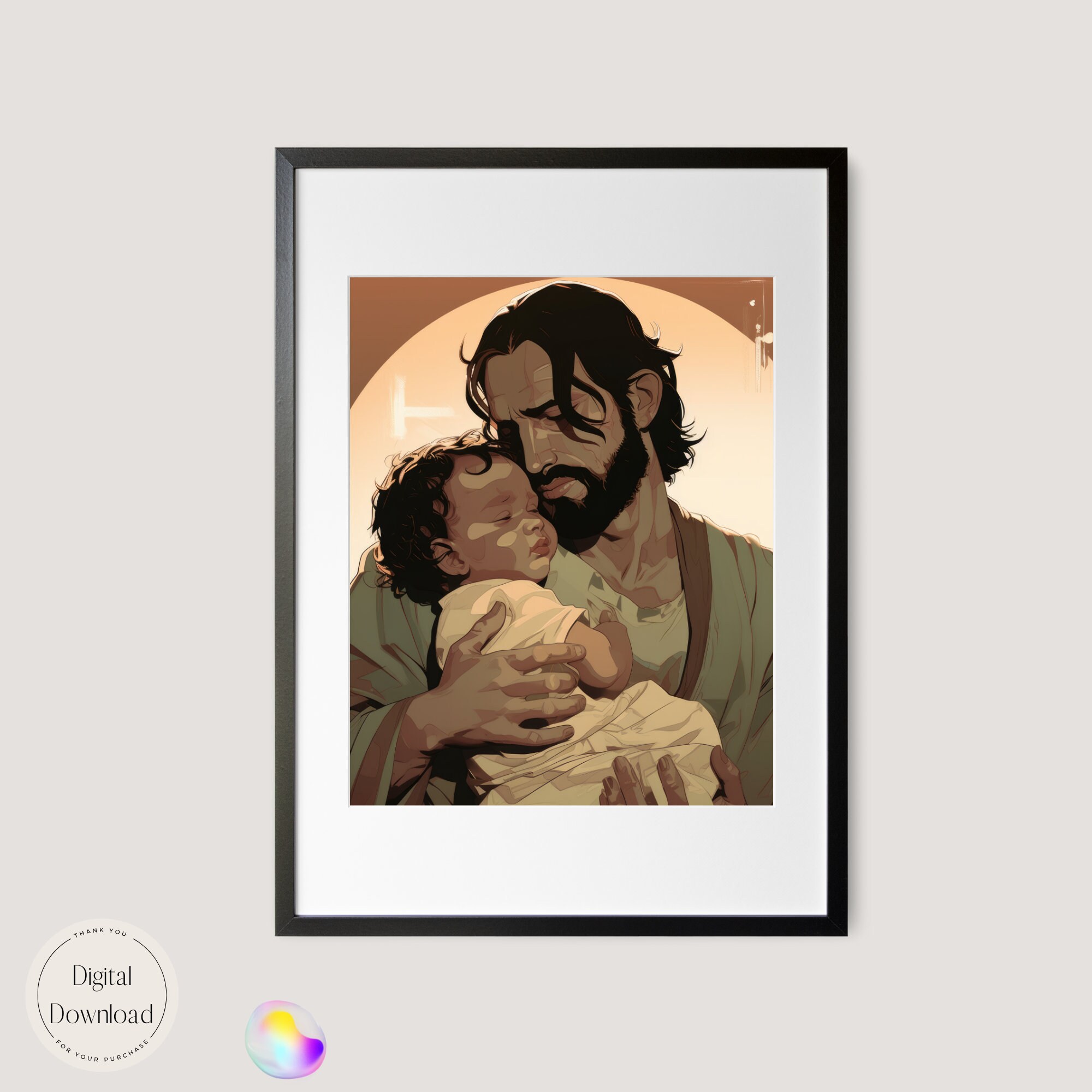 Jesus Christ and Children Religious Printable Art 255 Instant Download ...