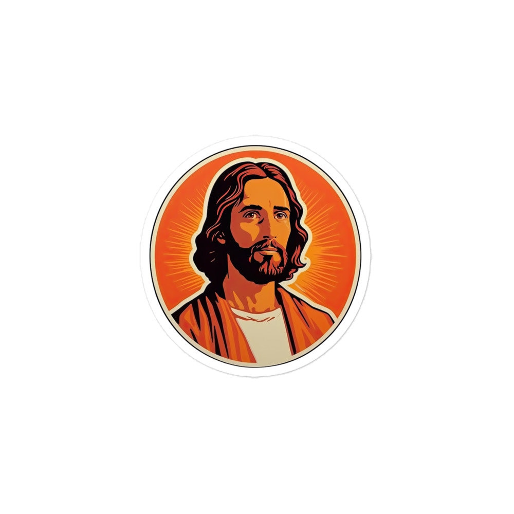 Jesus Christ Vinyl Sticker Guiding Light: Reverent Religious Art for ...