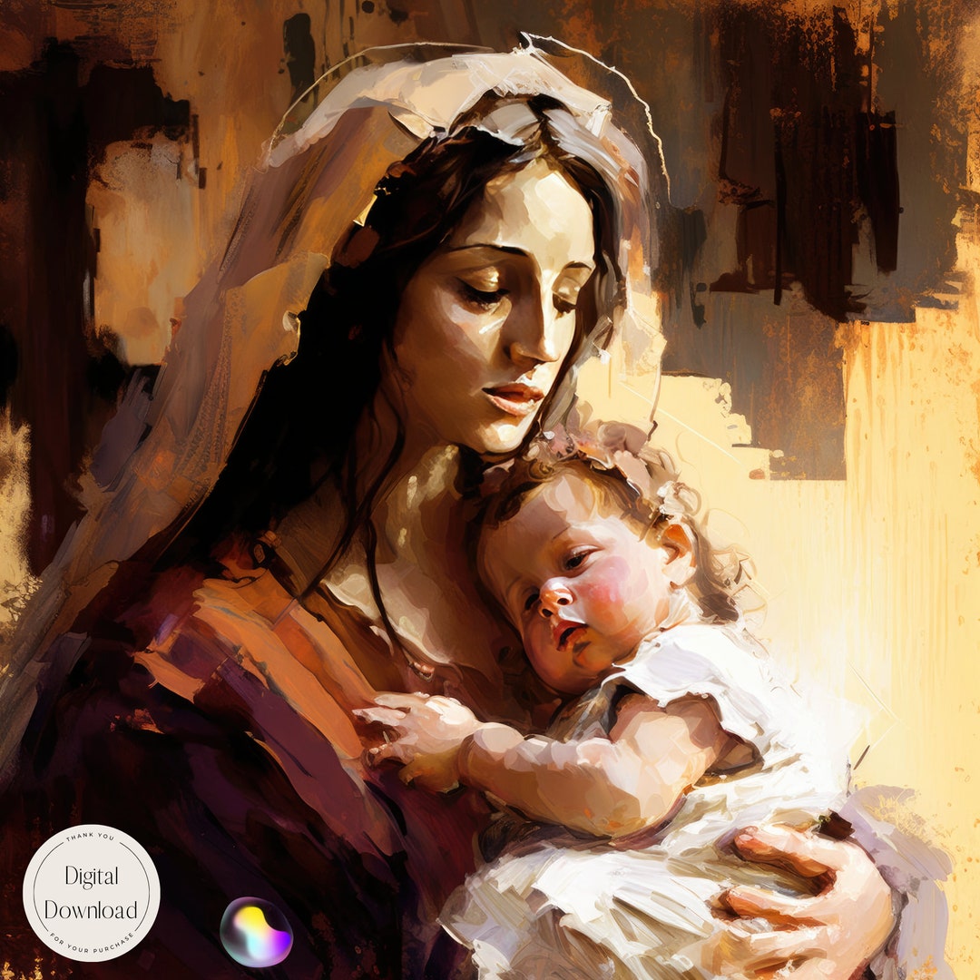 Marian Symbolism Printable Ar | Mother Mary Religious Printable Art 112 ...