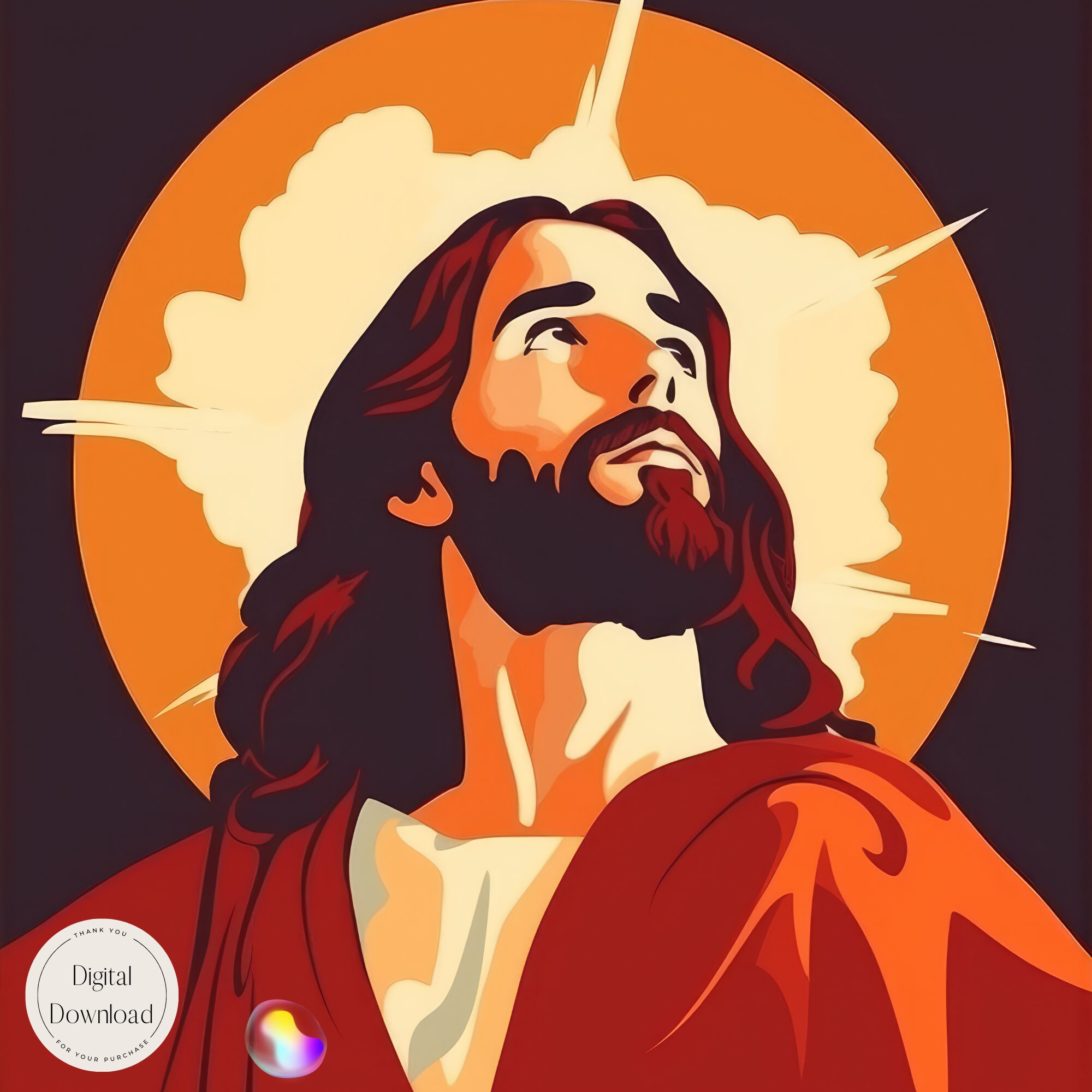 Jesus Christ Religious Printable Art 366 Instant Download Resurrection ...