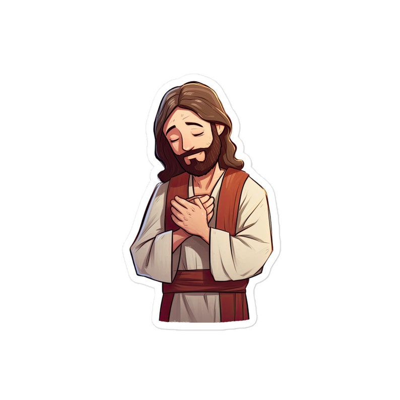 Divine Grace of Jesus Christ Sticker for Christian Devotion Cute Jesus ...