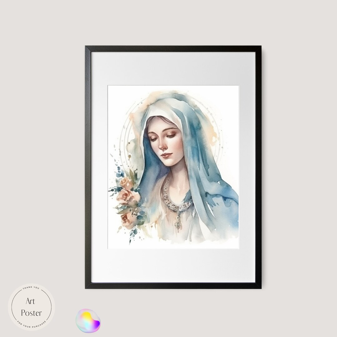 Blessed Virgin Mary Art Print: A Stunning Image of Mary, Our Lady of ...