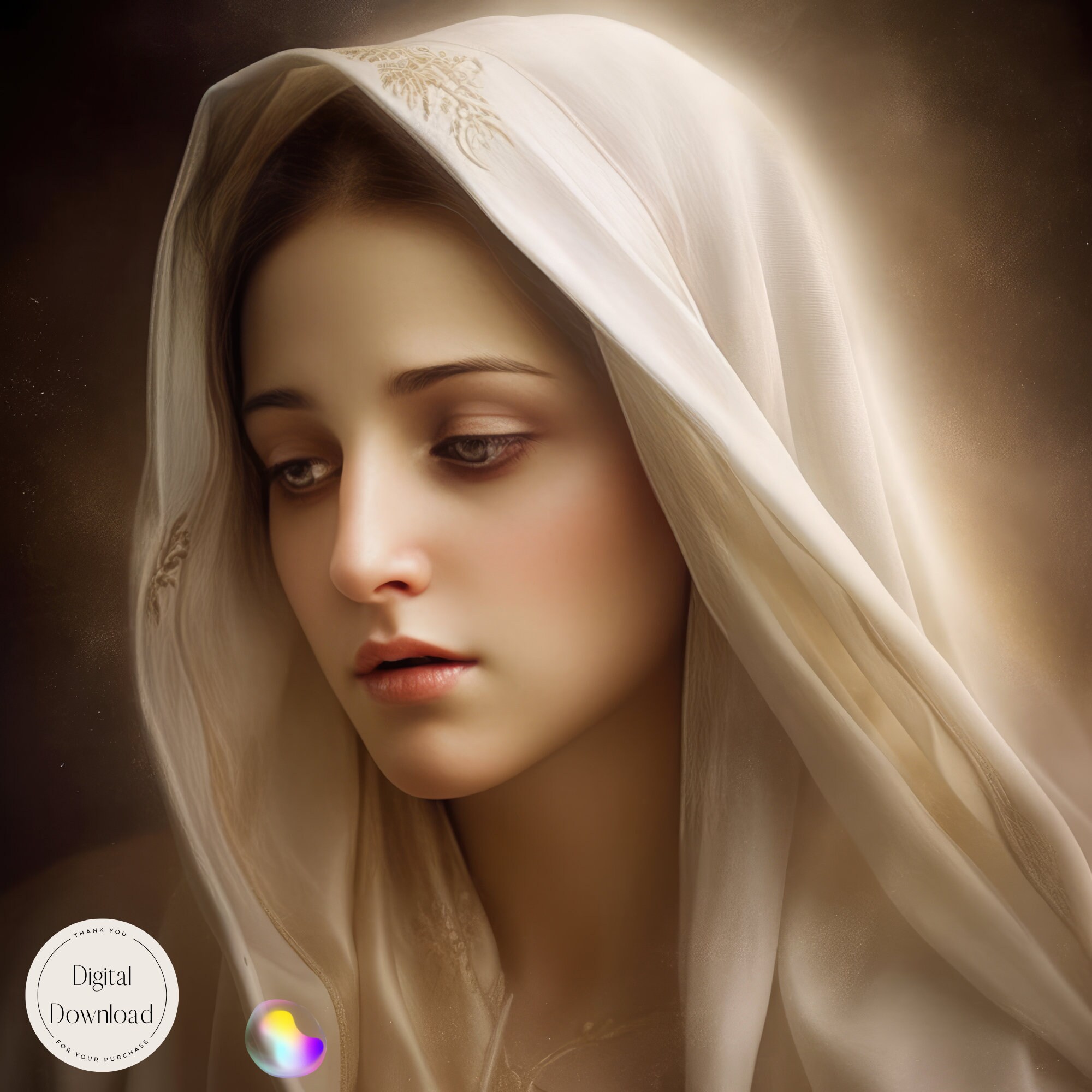 Mother Mary Religious Printable Art 346 Instant Download Marian Piety ...