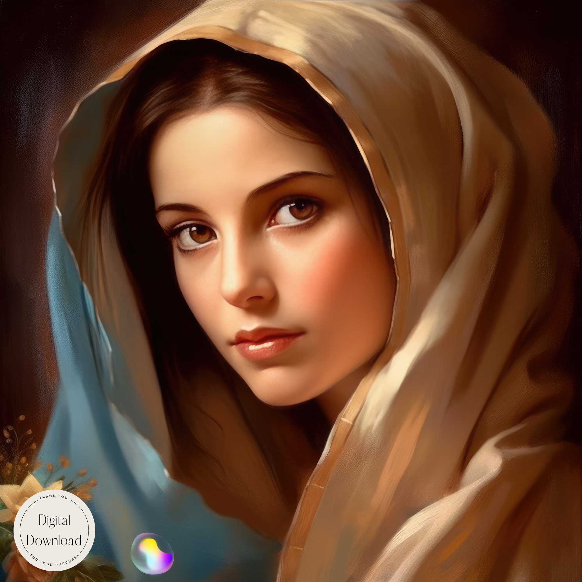 Mother Mary Religious Printable Art 358 Instant Download Divine ...