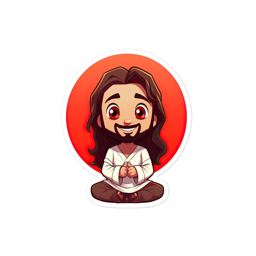 Christ the King Sticker for Reverent Devotion | Cute Jesus Sticker | Funny Jesus Decal | Kiss ...