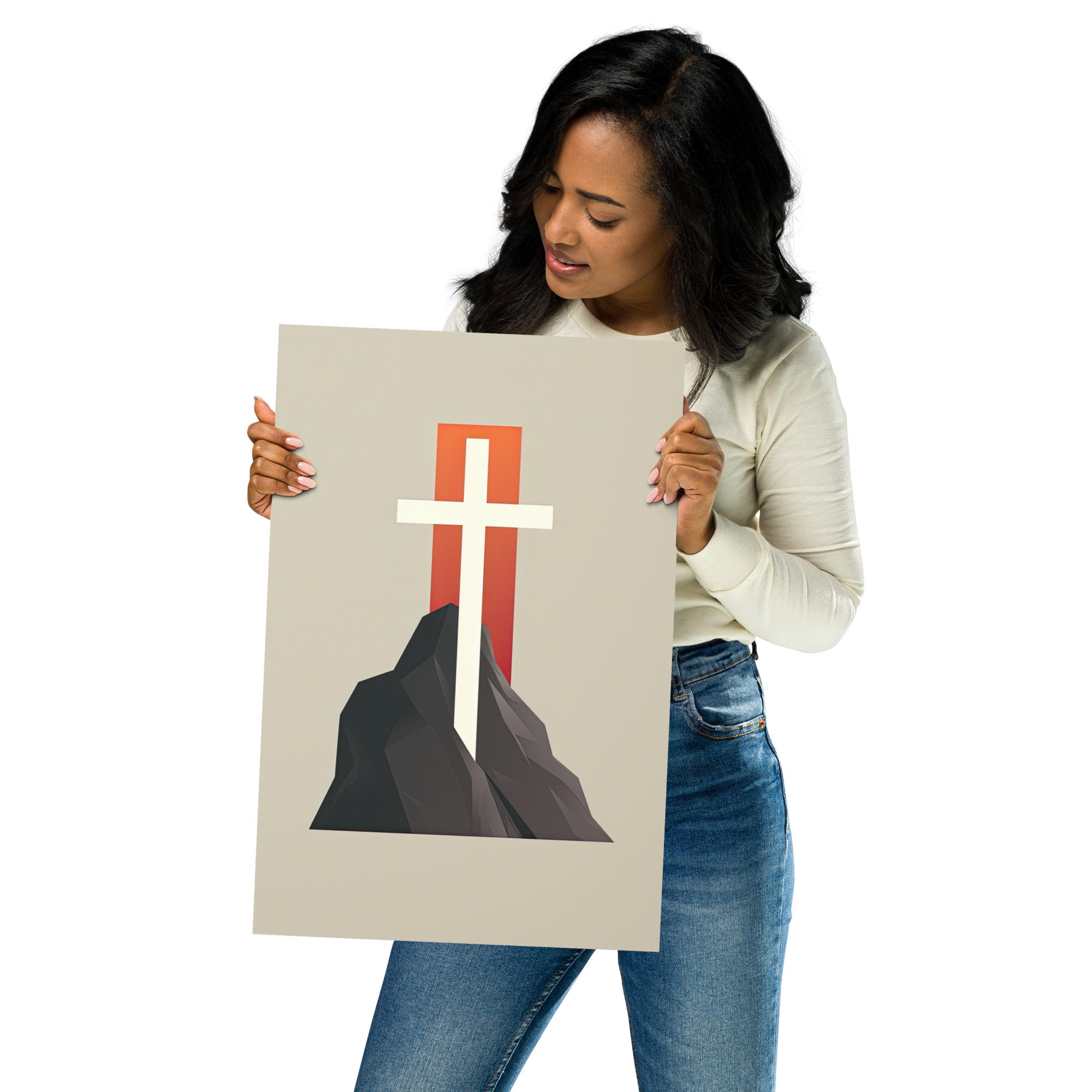 The Sacred Cross: Resurrection Symbol Poster Christian Wall Decor ...