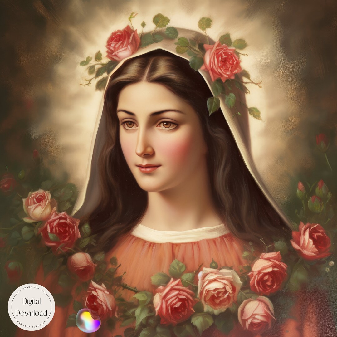Spiritual Mother Mary Poster Print | Mother Mary Religious Printable ...