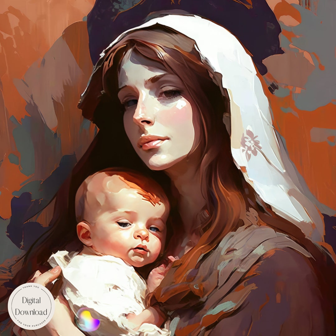 Mother Mary Artisanal Printables | Mother Mary Religious Printable Art ...