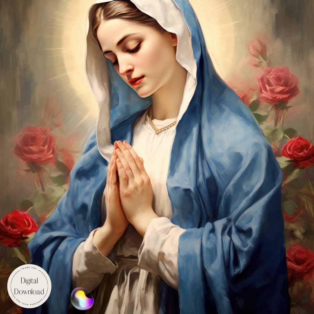 Mother Mary Religious Printable Art 591 | Instant Download | Baptism ...
