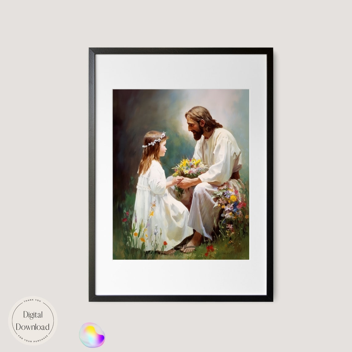 Jesus Christ and Children Religious Printable Art 43 Instant Download ...