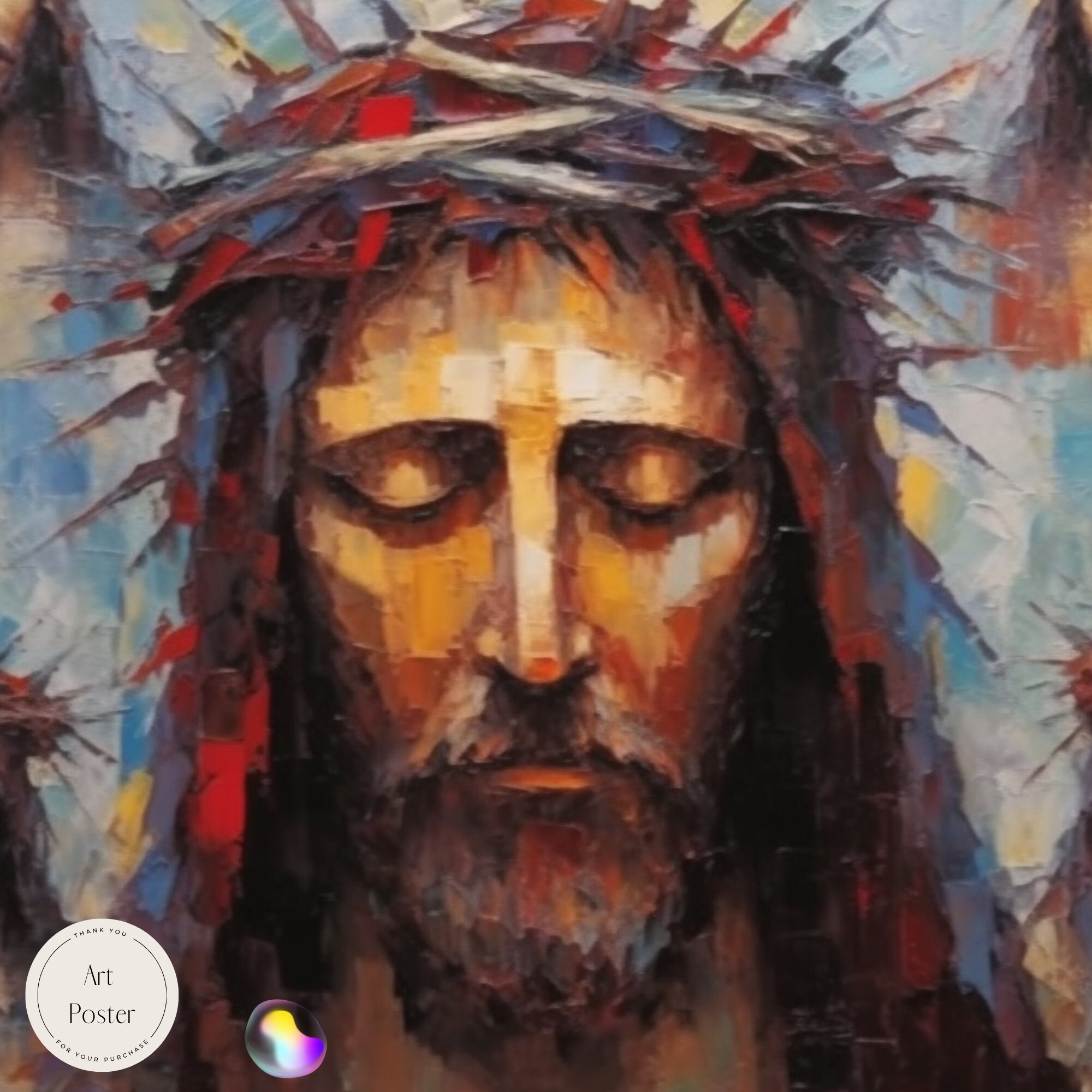 Divine Shepherd: Jesus Christ Poster Lamb of God Easter Resurrection ...