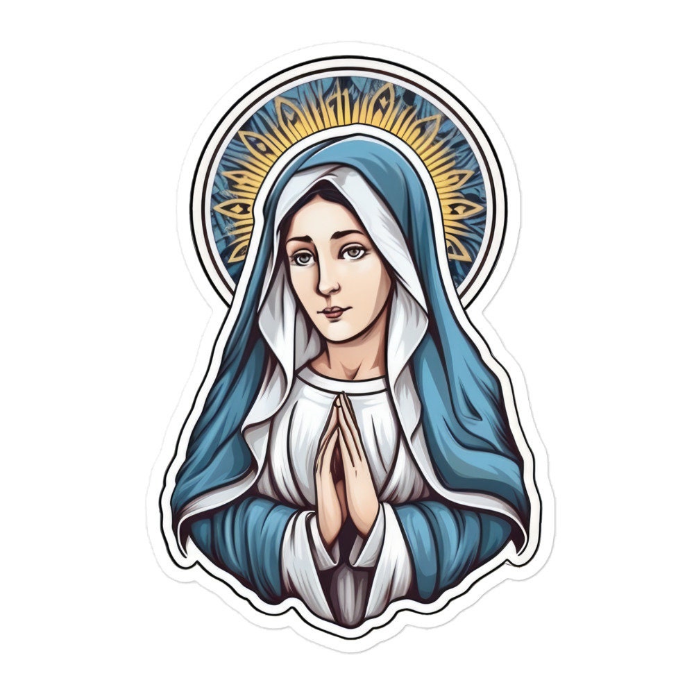 Venerated Mother Mary Decal for Religious Studies Kiss-cut & Bubble ...