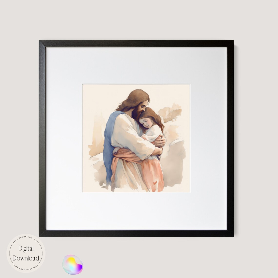 Jesus Christ and Children Religious Printable Art 315 | Instant ...
