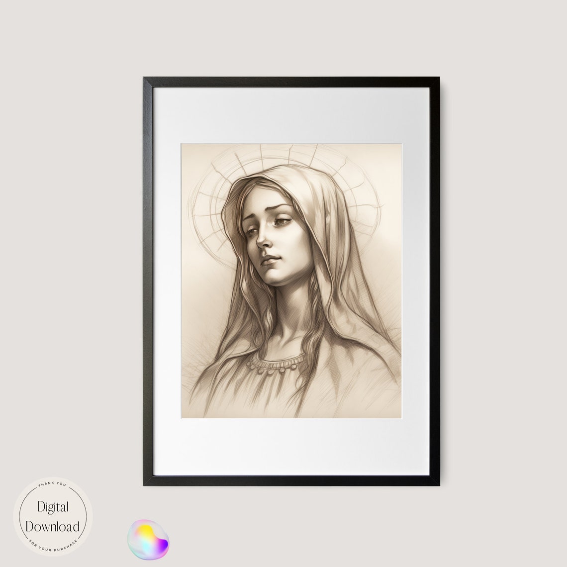 Marian Devotion Wall Art Printables Mother Mary Religious Printable Art ...