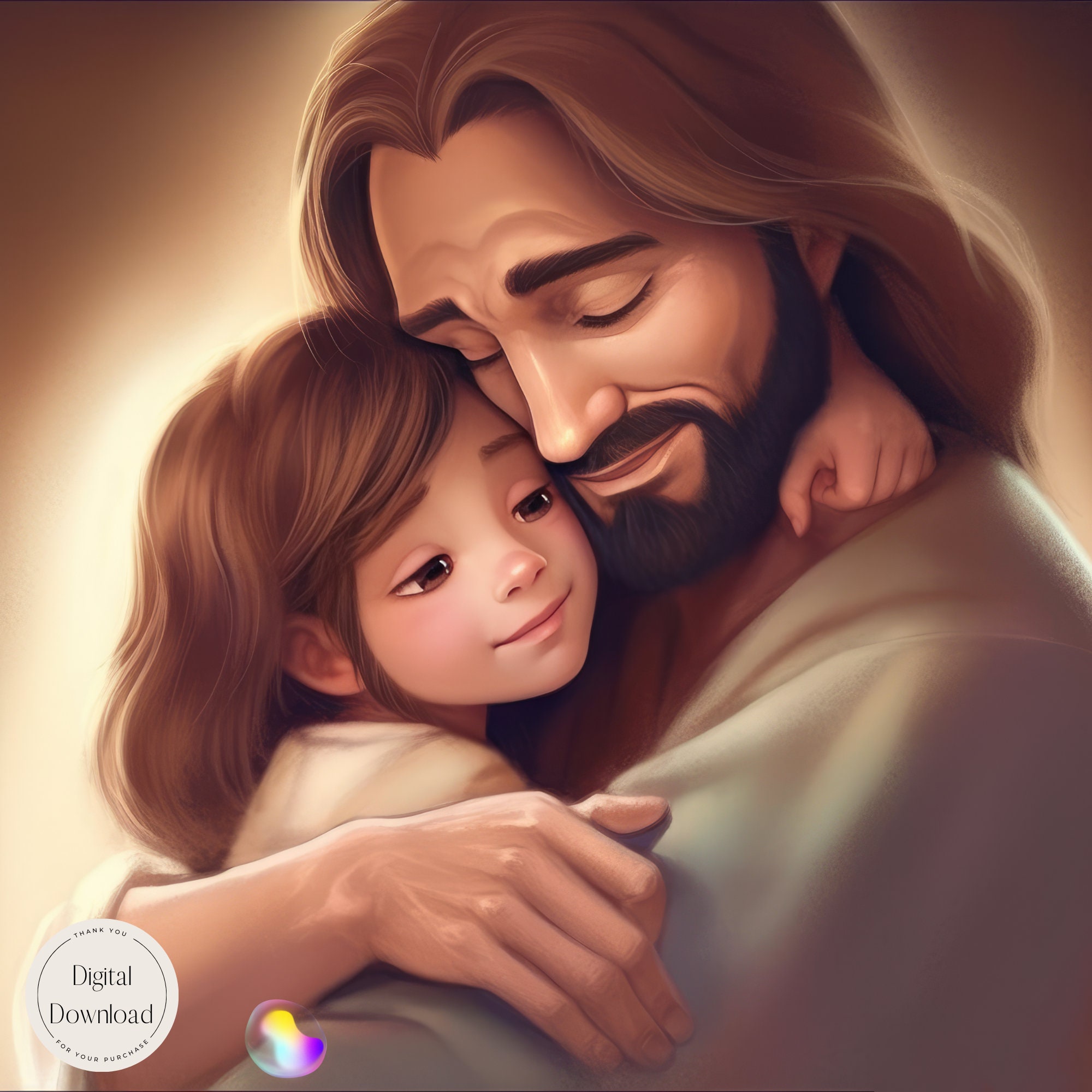 Jesus Christ and Children Religious Printable Art 294 - Etsy